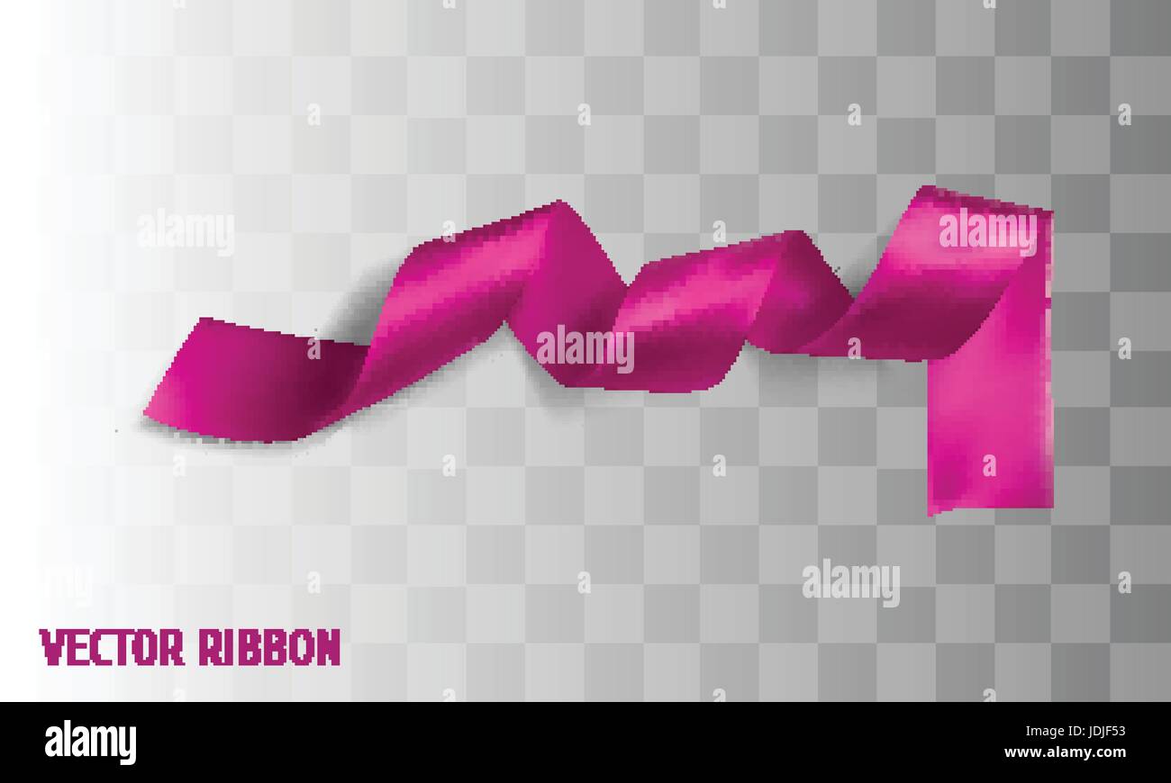 Pink realistic silk vector ribbon Stock Vector Image & Art - Alamy