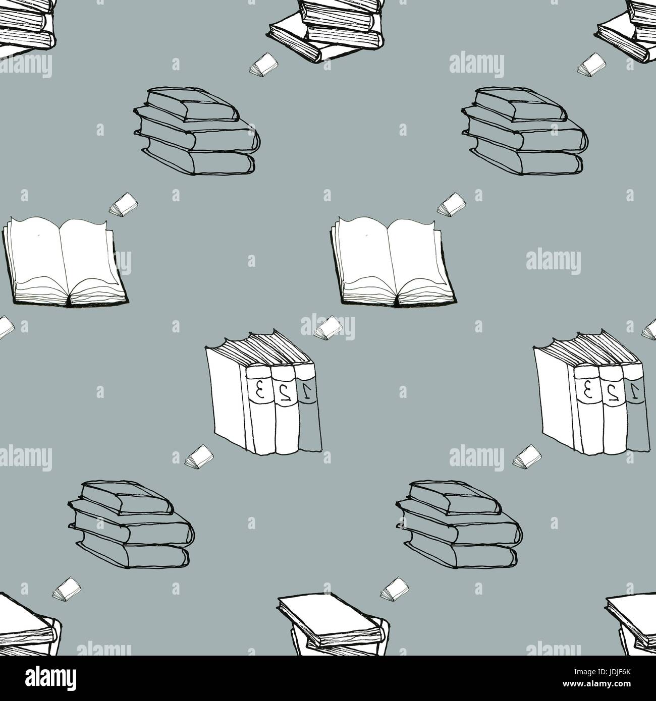 Seamless pattern with books Stock Vector Image & Art - Alamy