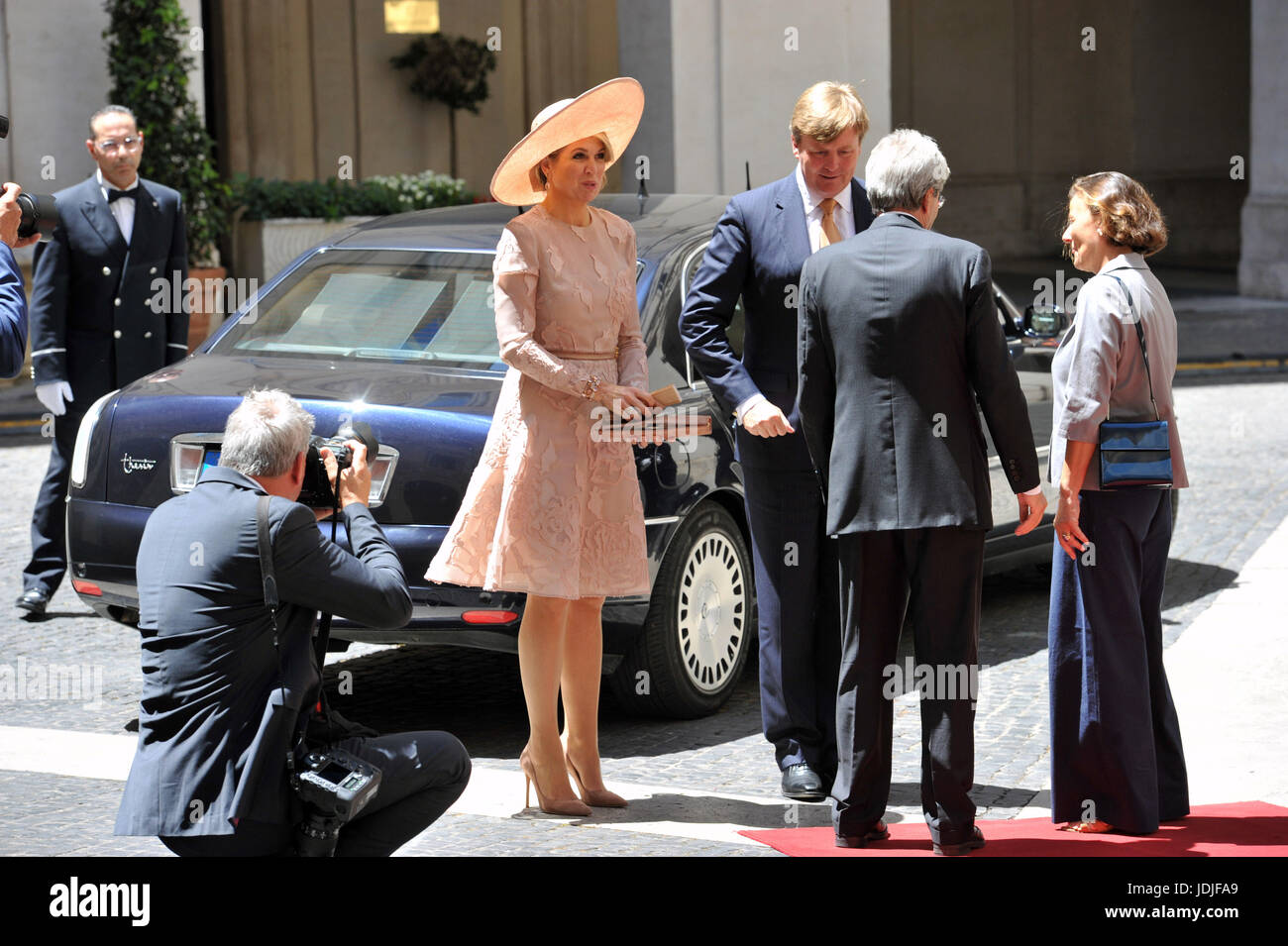 Roma, Visita dei Reali di Olanda . Pictured : Paolo gentiloni, King ...