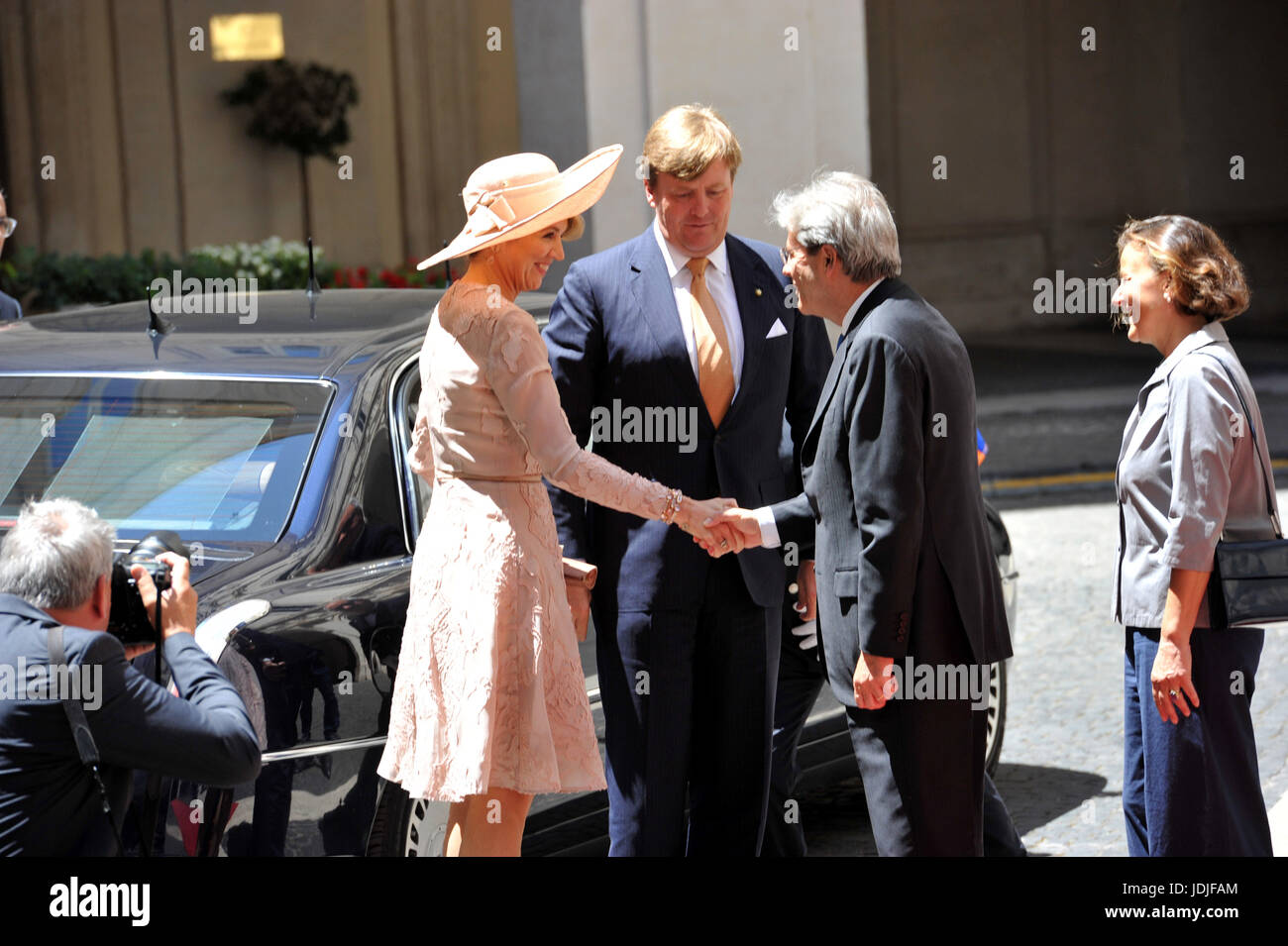 Roma, Visita dei Reali di Olanda . Pictured : Paolo gentiloni, King ...