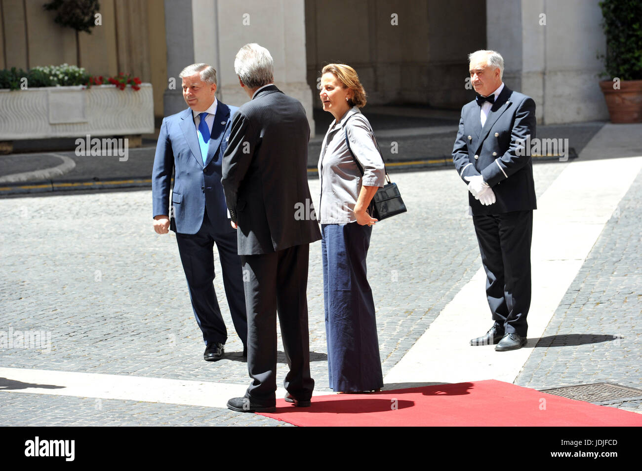 Roma, Visita dei Reali di Olanda . Pictured : Paolo Gentiloni, Emanuela ...