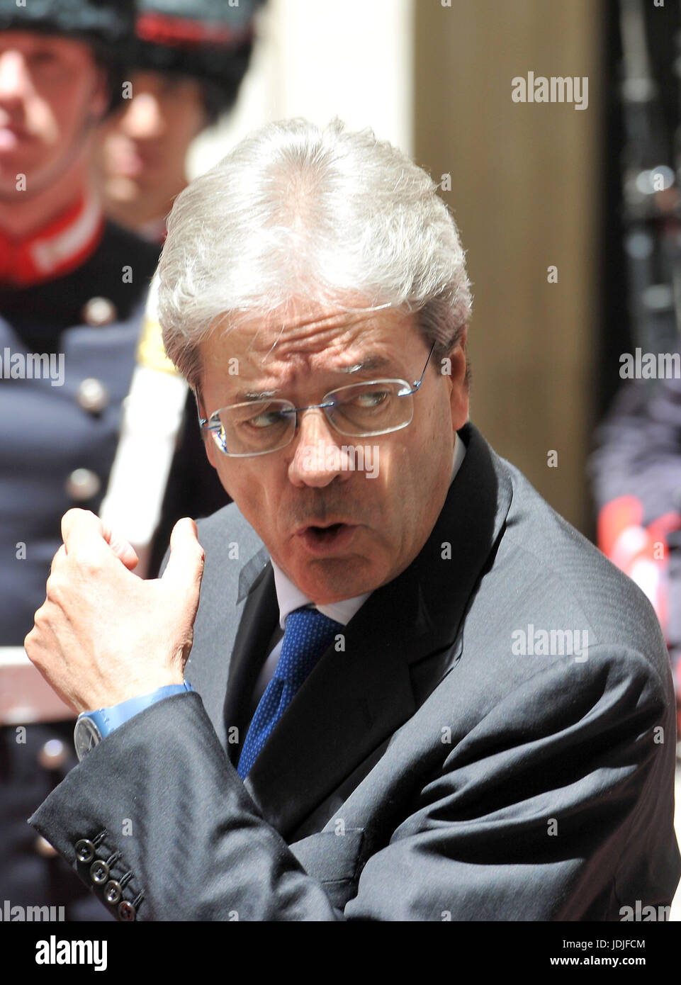 Roma, Visita dei Reali di Olanda . Pictured : Paolo Gentiloni Stock ...