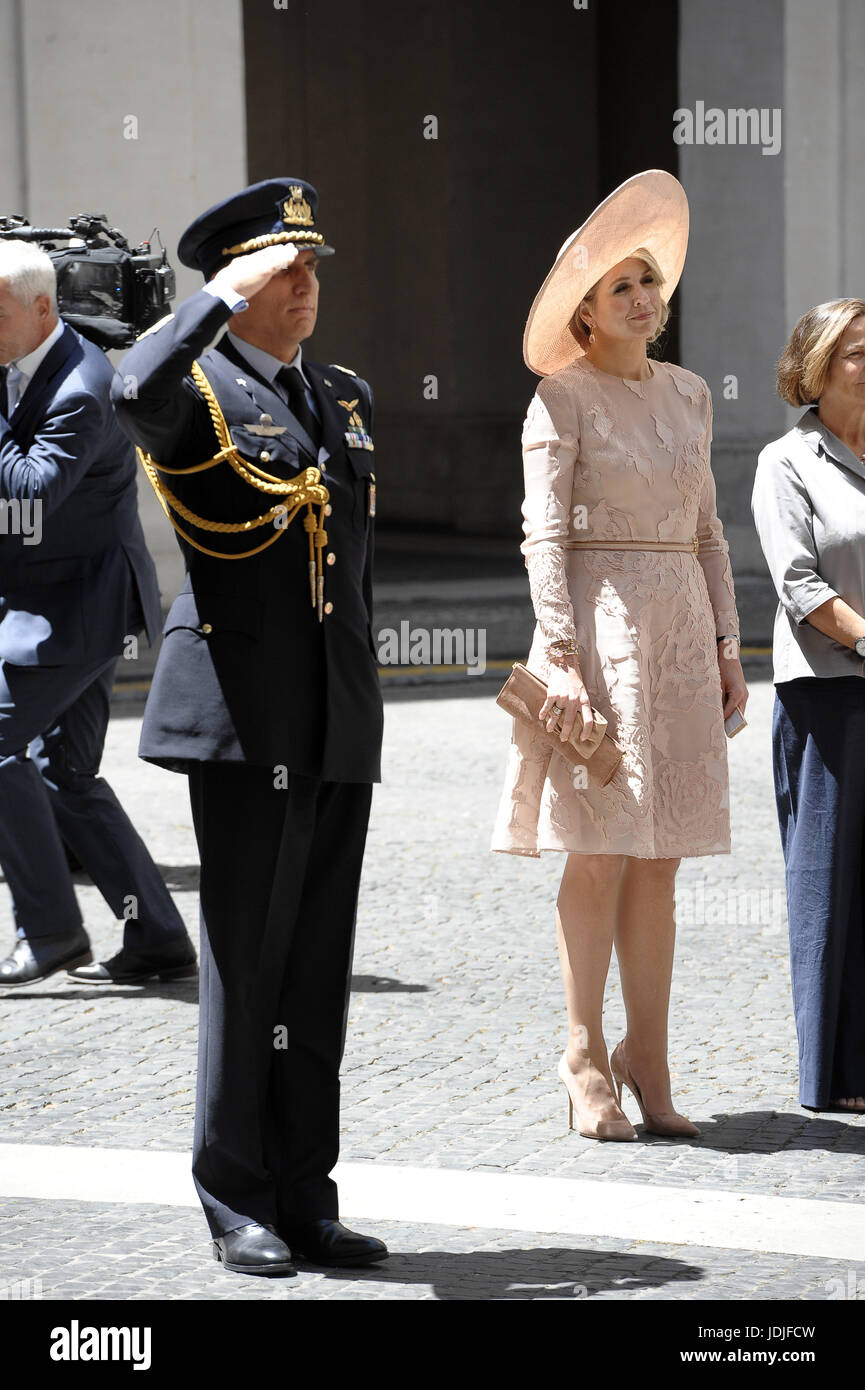 Roma, Visita dei Reali di Olanda . Pictured : Queen Maxima Stock Photo ...