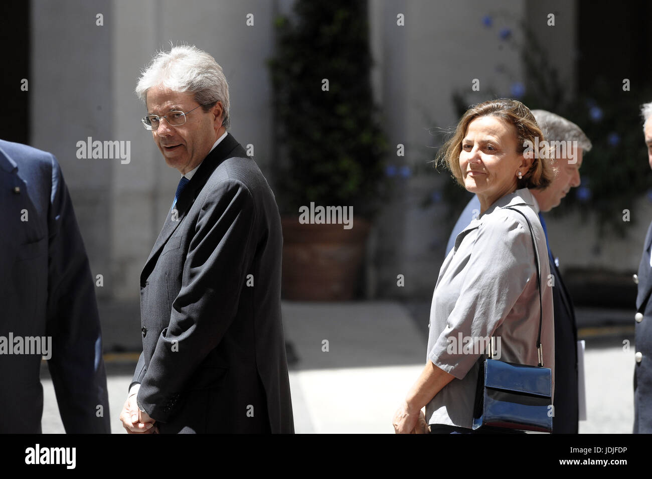Roma, Visita dei Reali di Olanda . Pictured : Paolo Gentiloni, Emanuela ...
