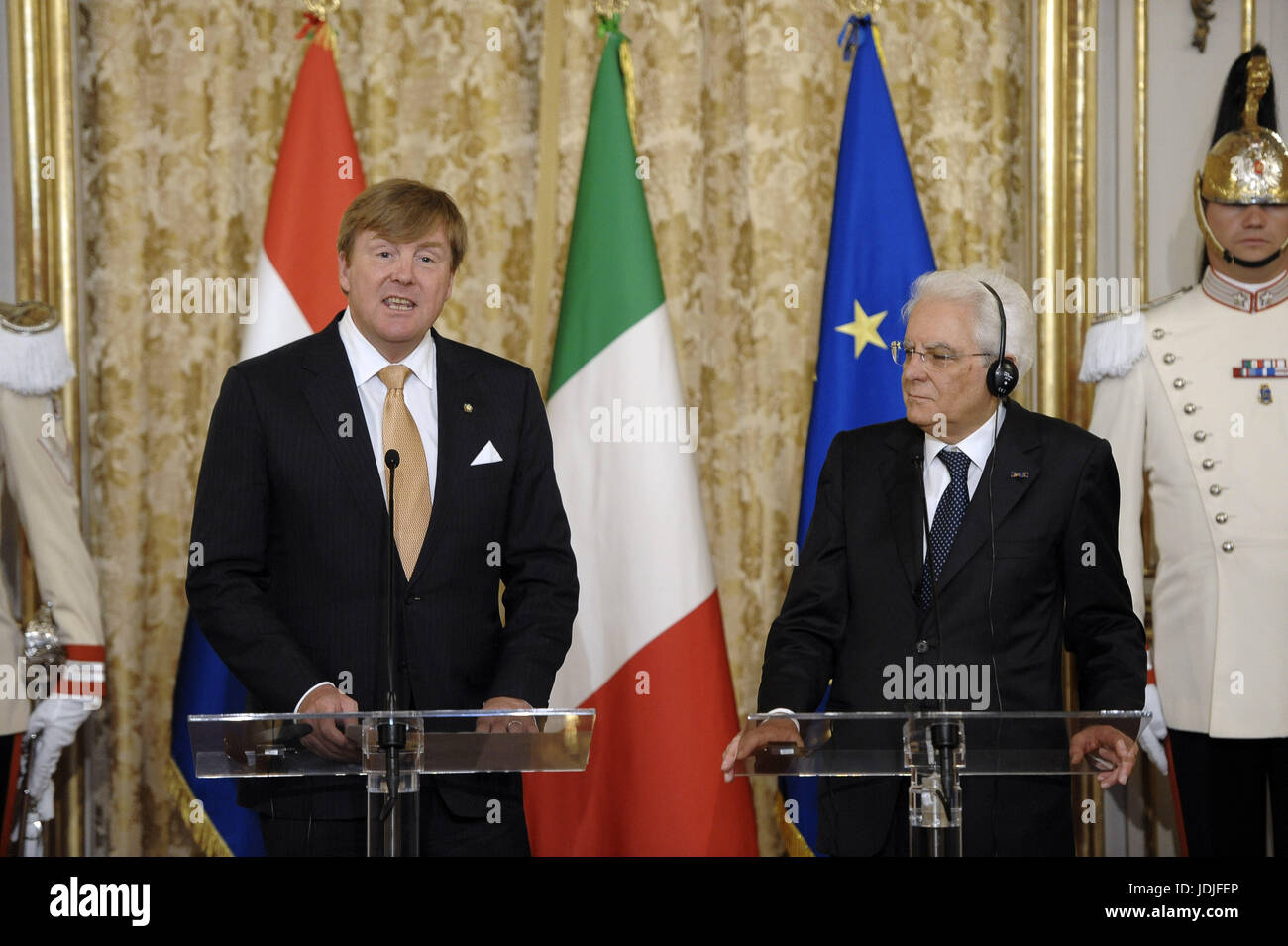 Roma, Visita al Quirinale dei Reali di Olanda, Pictured : King Willem ...