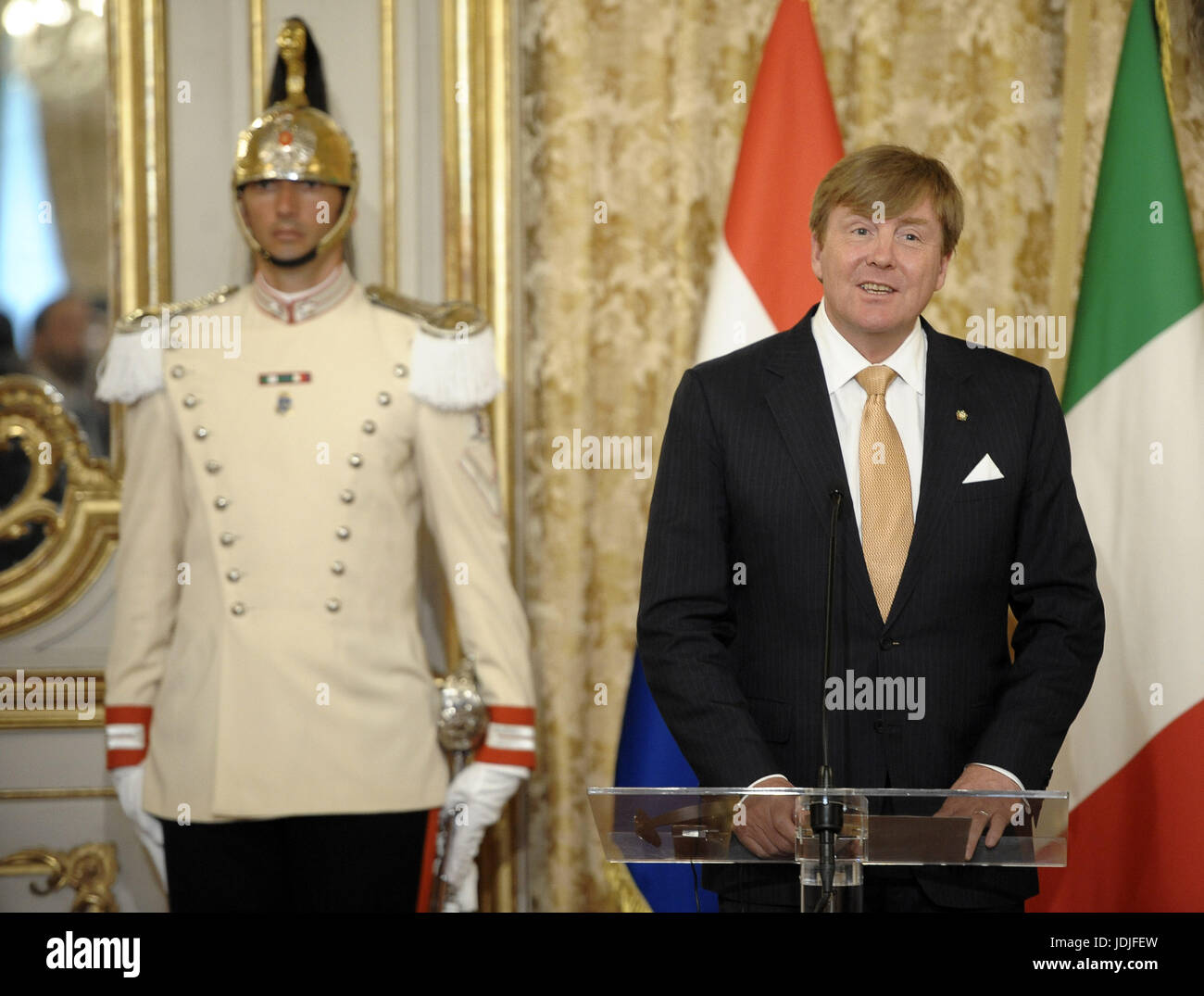 Roma, Visita al Quirinale dei Reali di Olanda, Pictured : King Willem ...