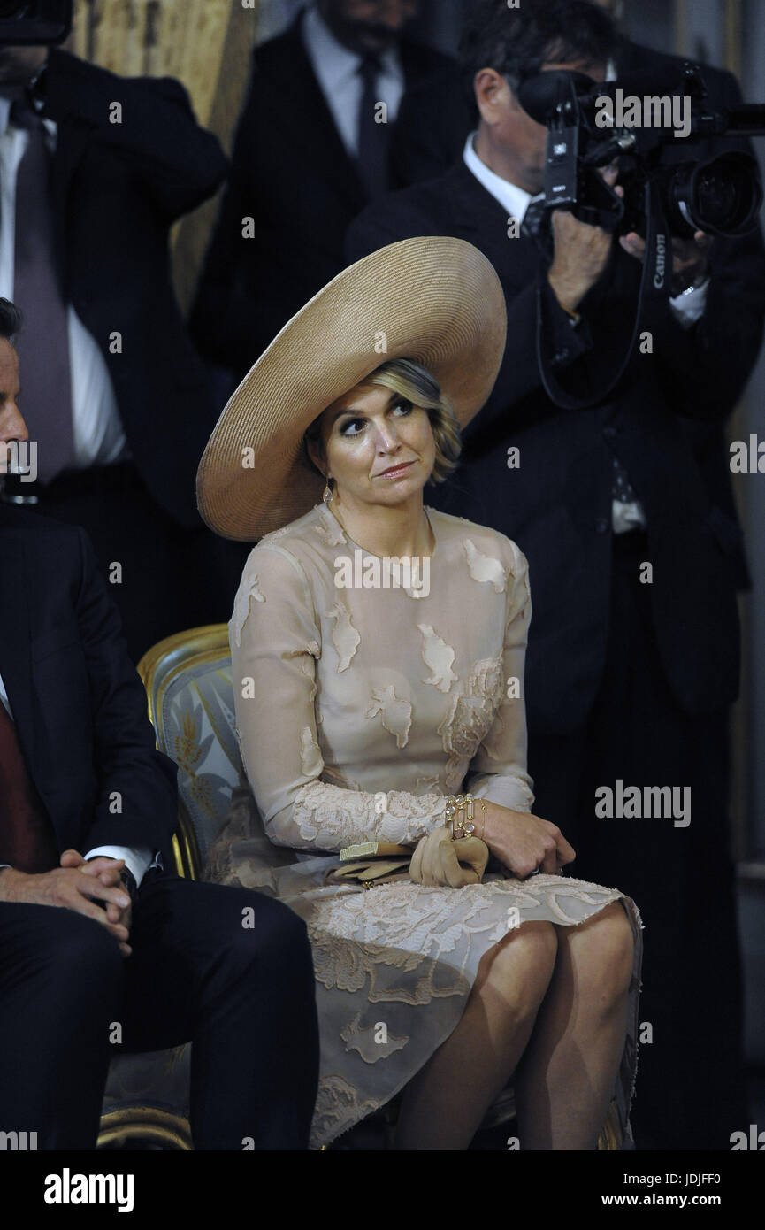 Roma, Visita al Quirinale dei Reali di Olanda, Pictured : Queen Maxima ...
