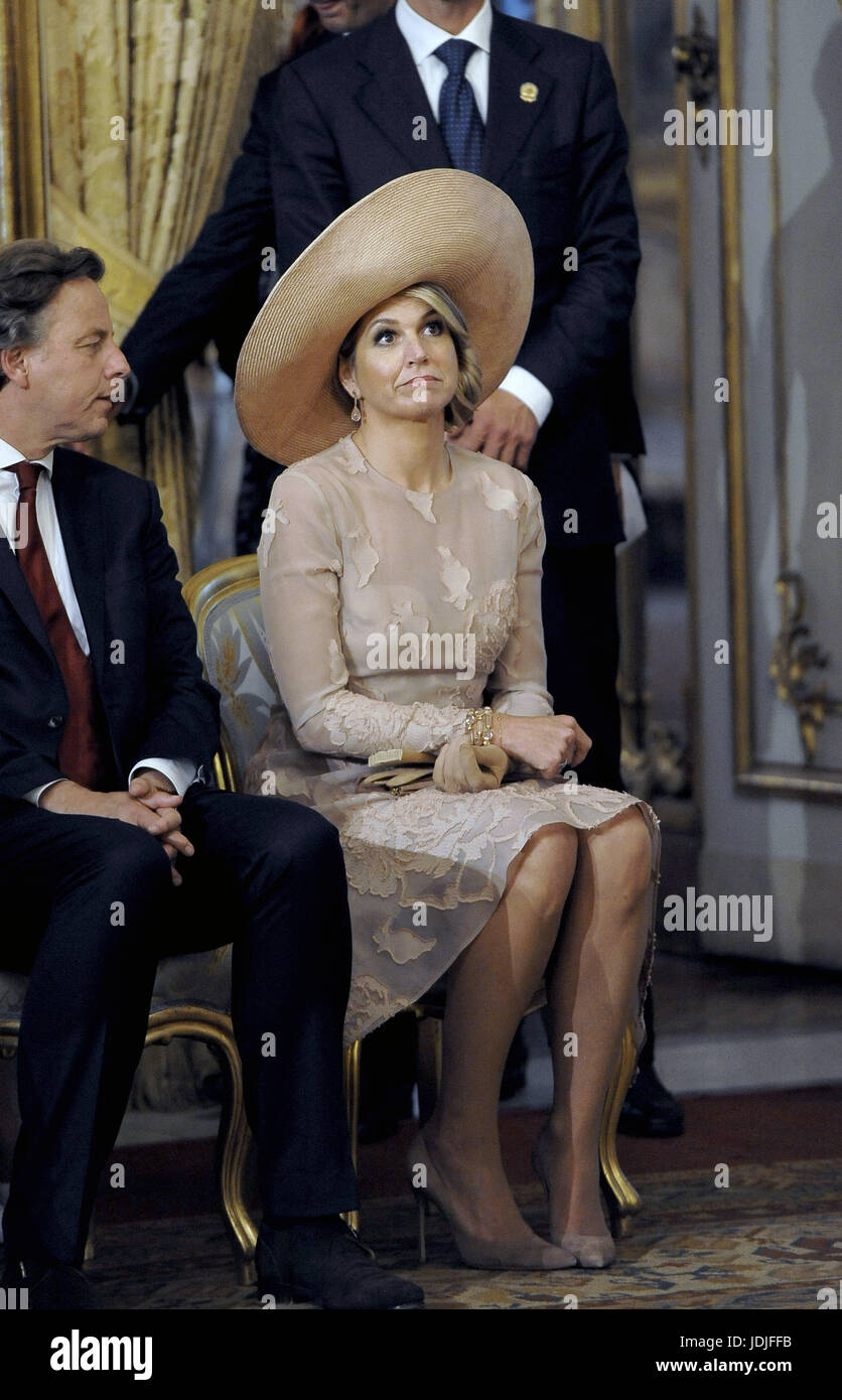 Roma, Visita al Quirinale dei Reali di Olanda, Pictured : Queen Maxima ...