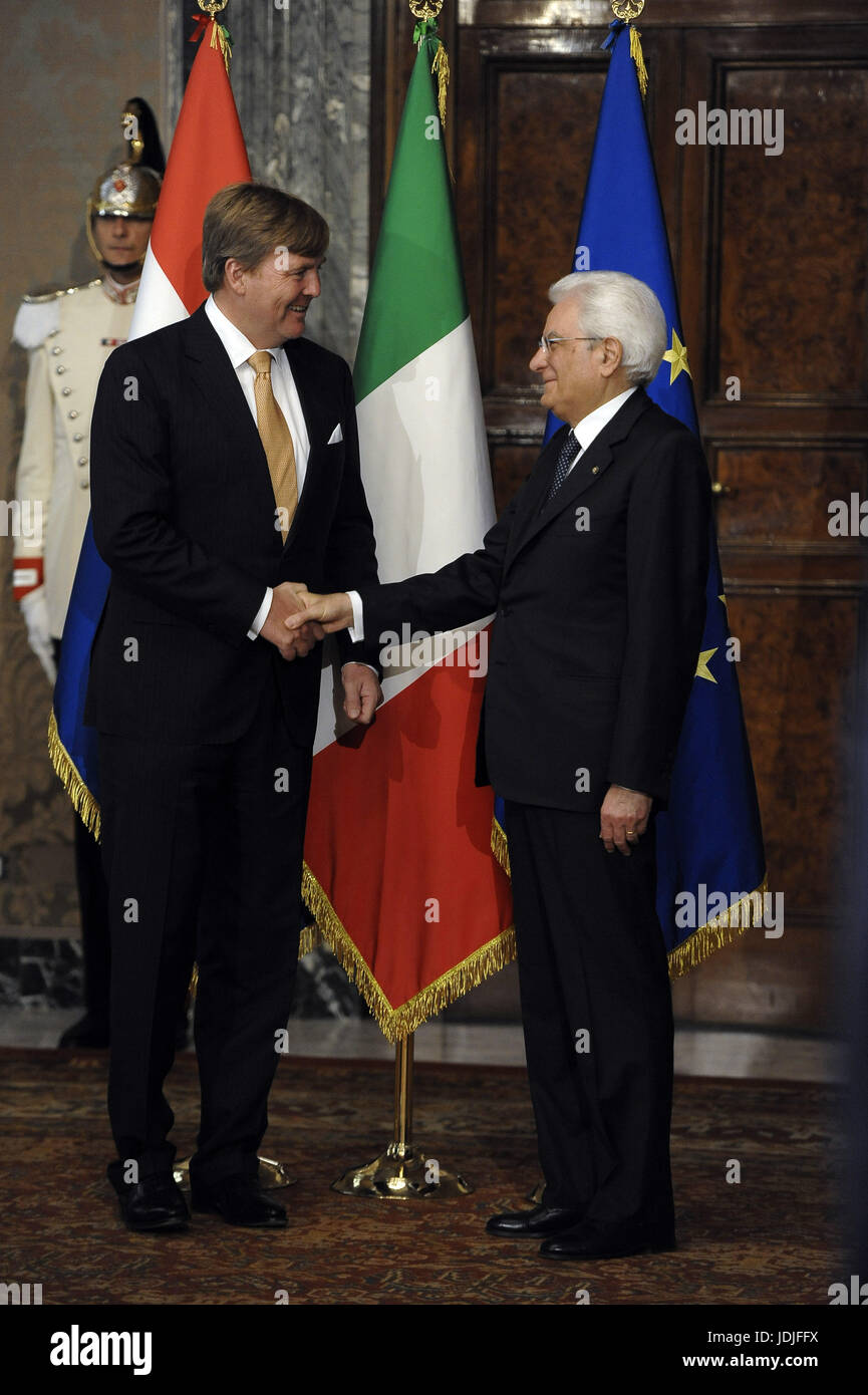 Roma, Visita al Quirinale dei Reali di Olanda, Pictured : King Willem ...