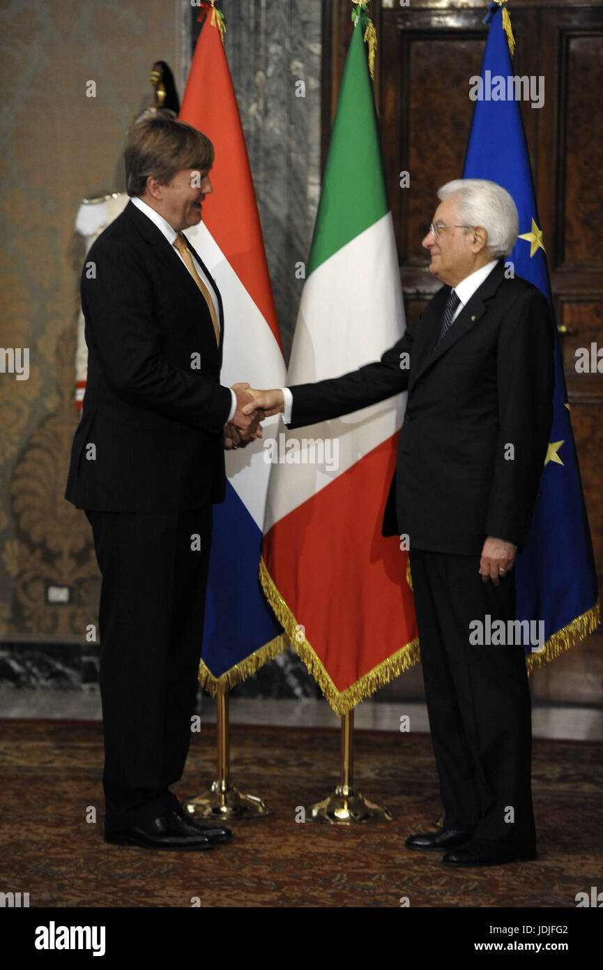 Roma, Visita al Quirinale dei Reali di Olanda, Pictured : King Willem ...