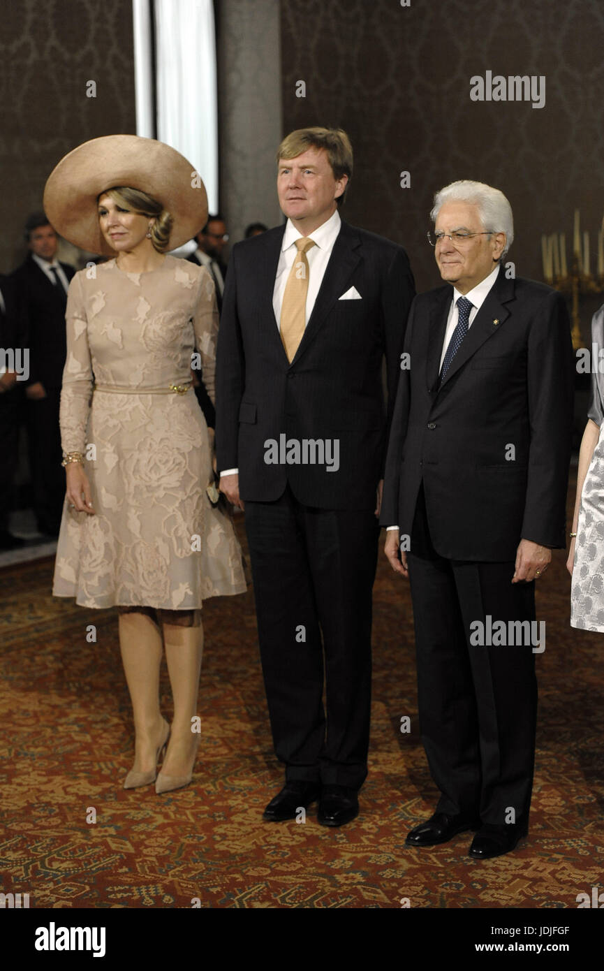 Roma, Visita al Quirinale dei Reali di Olanda, Pictured : Sergio ...