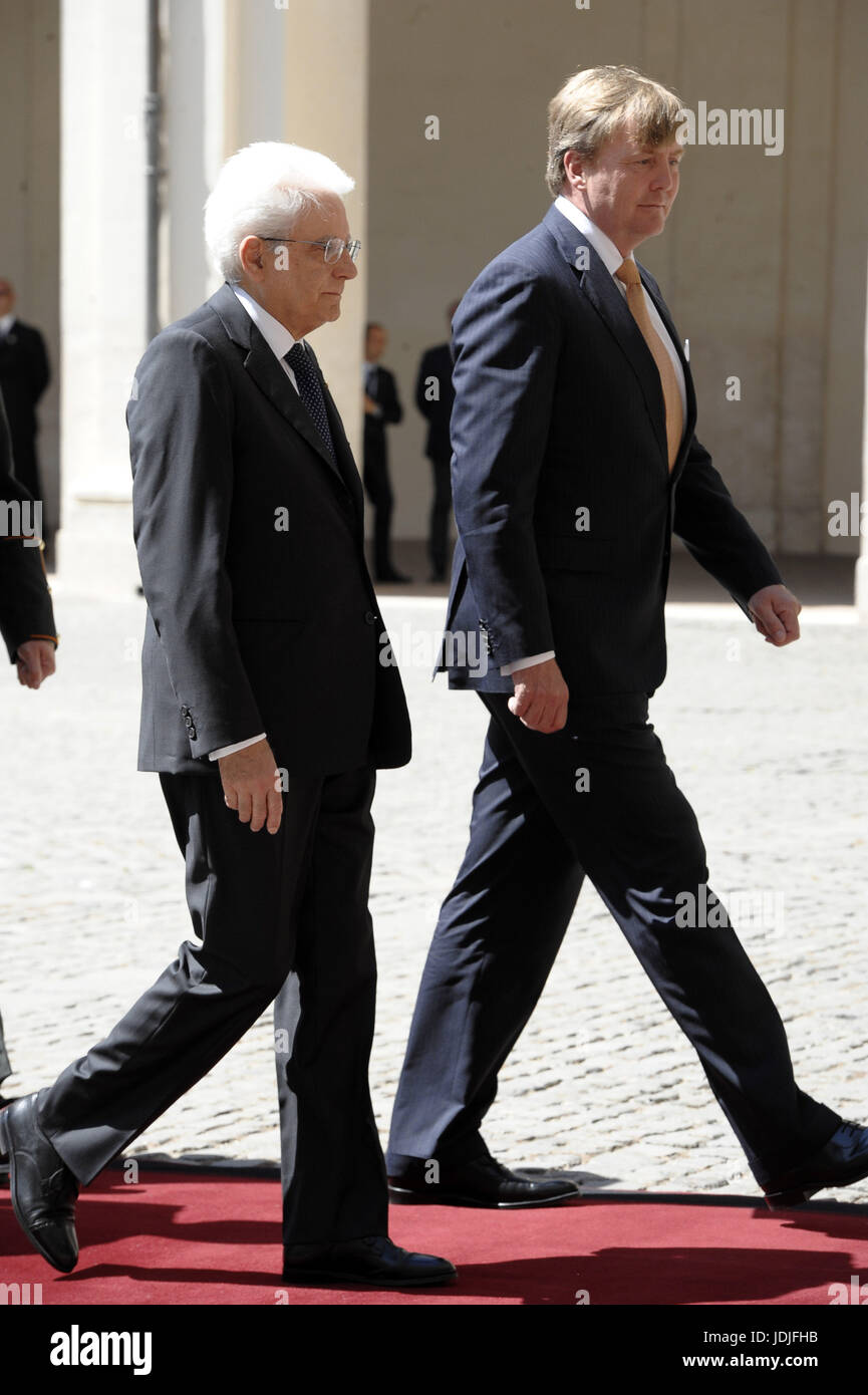Roma, Visita al Quirinale dei Reali di Olanda, Pictured : King Willem ...