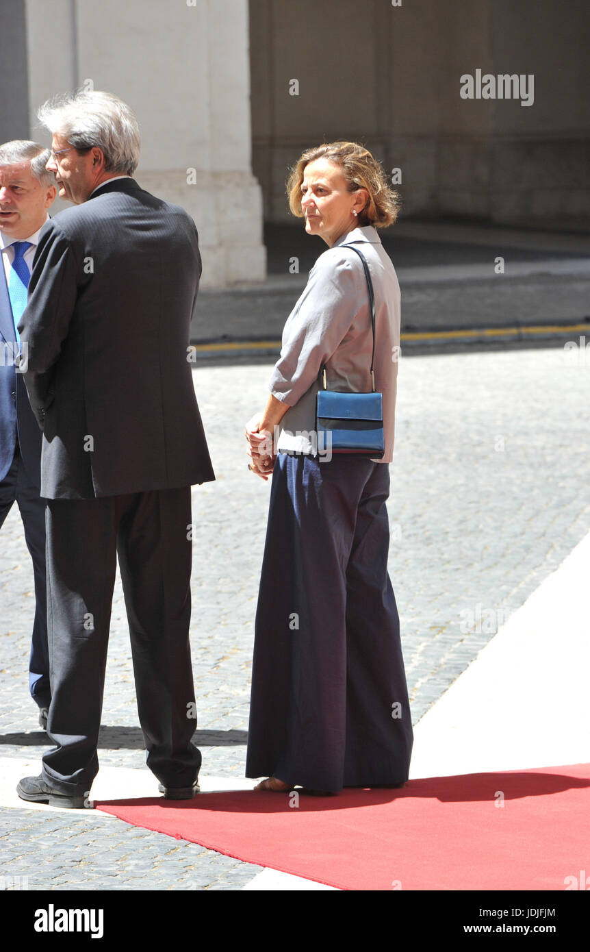 Roma, Visita dei Reali di Olanda . Pictured : Paolo Gentiloni, Emanuela ...