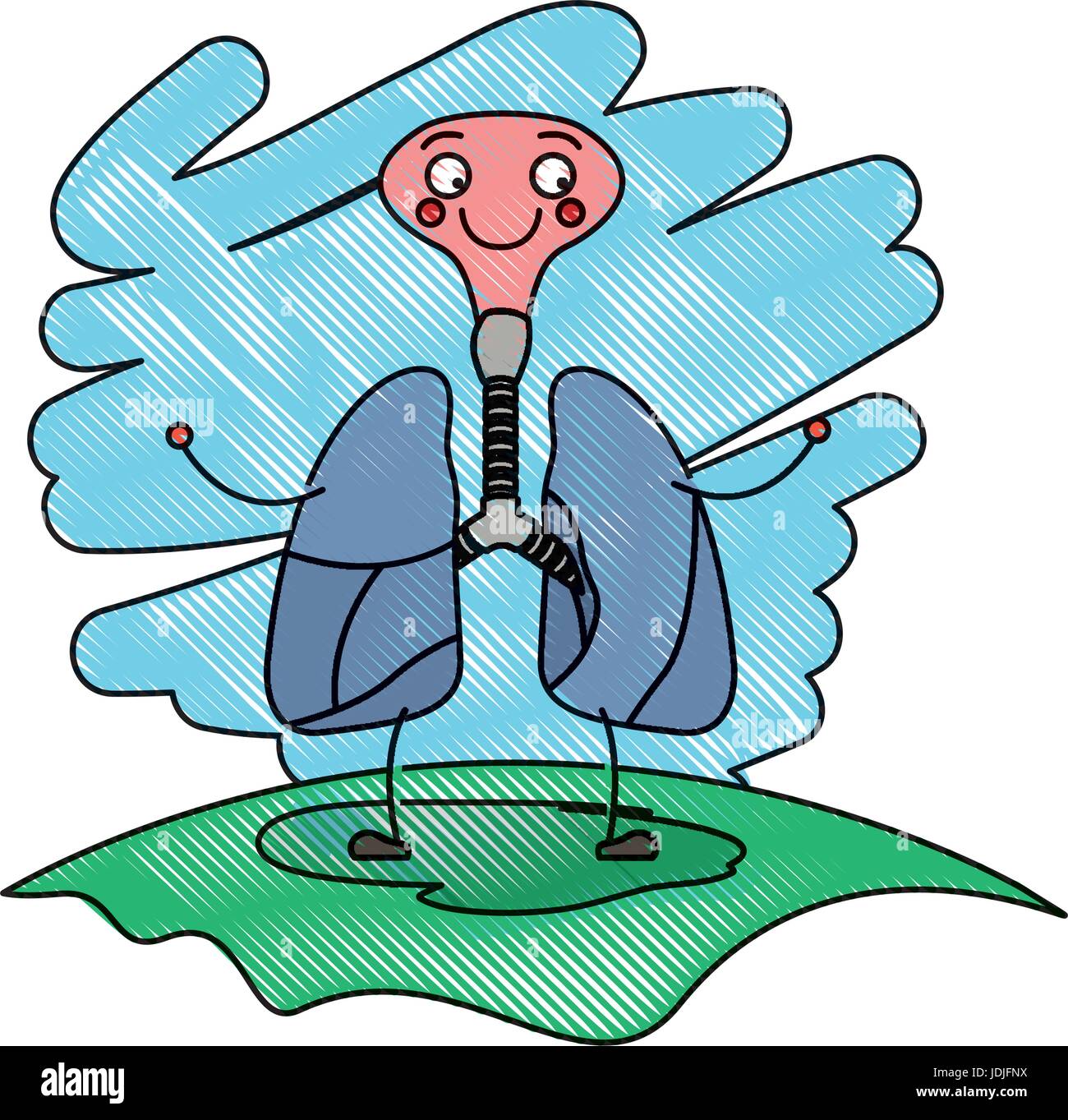 Respiration caricature hi-res stock photography and images - Alamy