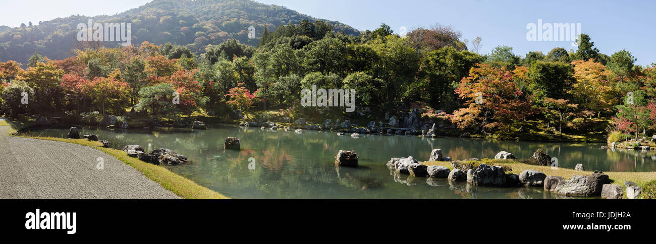 Tenryu Ji Garden Panoramic View Stock Photo - Alamy