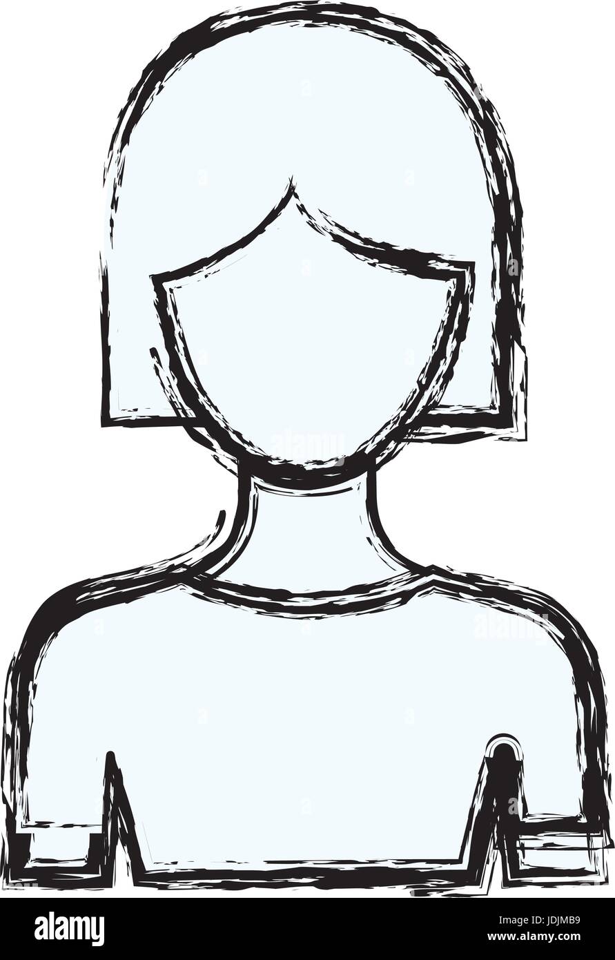 Silhouette drawing faceless half body hi-res stock photography and ...