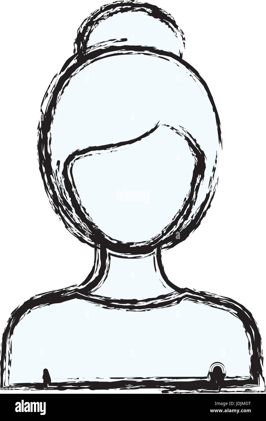 Silhouette drawing faceless half body hi-res stock photography and ...