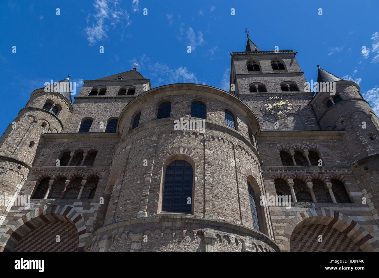 Trier Cathedral with blue sky Stock Photo - Alamy