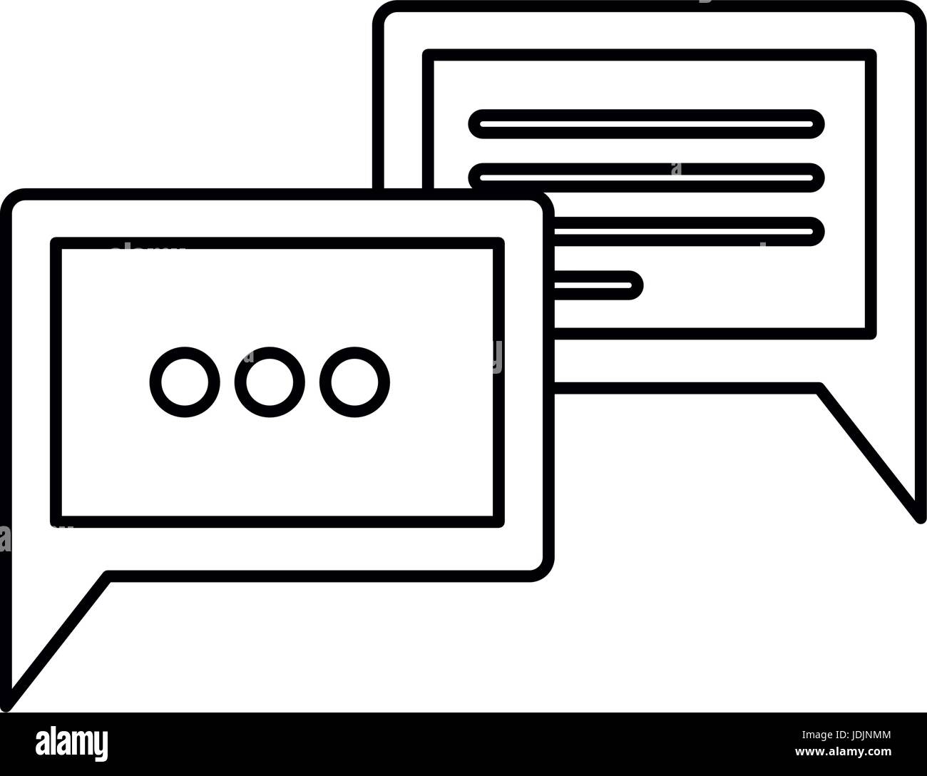 white background with monochrome silhouette of speech dialogues Stock ...