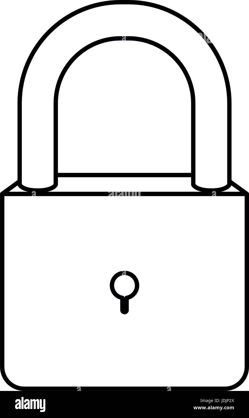 Pad lock isolated Black and White Stock Photos & Images - Alamy