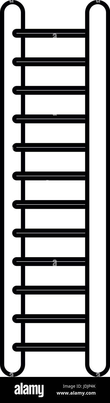 white background with monochrome silhouette of ladder Stock Vector ...