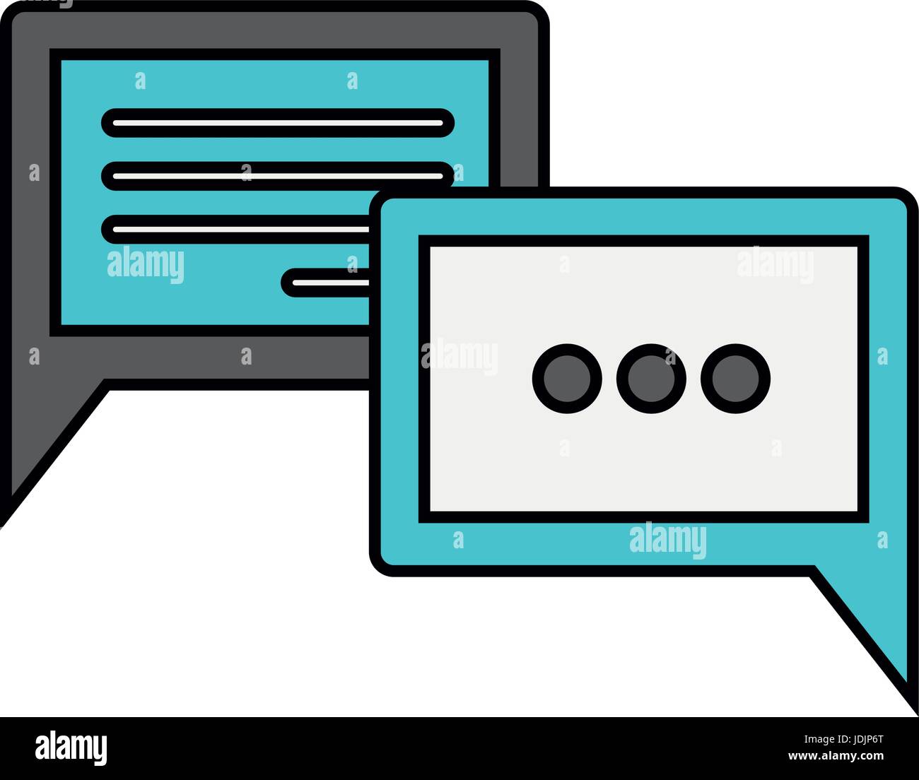 white background with colorful silhouette of speech dialogues with ...