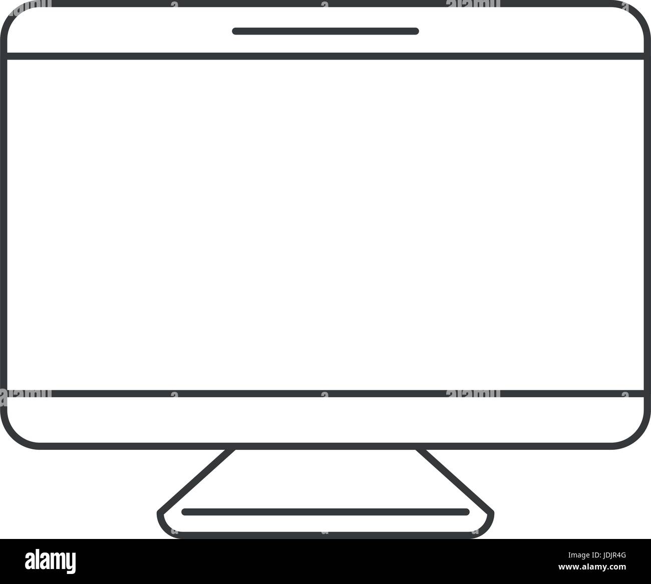 monochrome silhouette of screen monitor Stock Vector Image & Art - Alamy