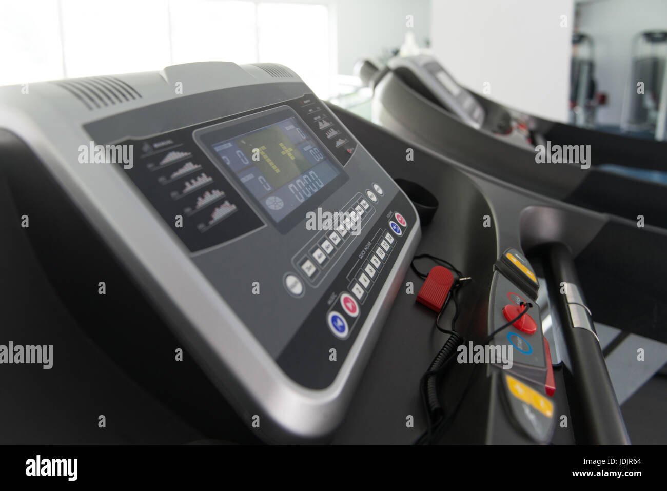 Modern Gym Room Fitness Center With Equipment And Machines Stock Photo ...