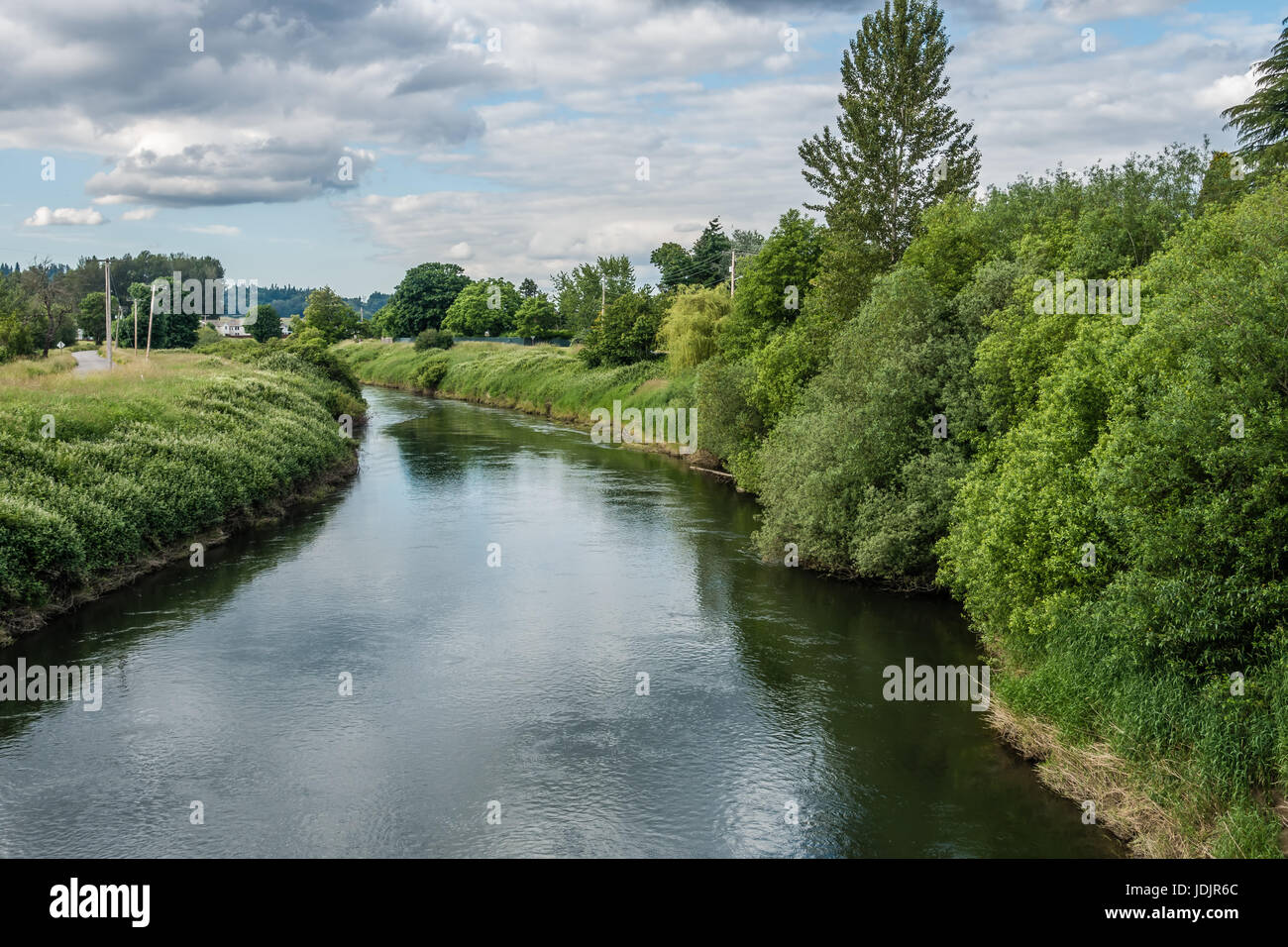 A view of the Green River in Kent, Washington Stock Photo - Alamy