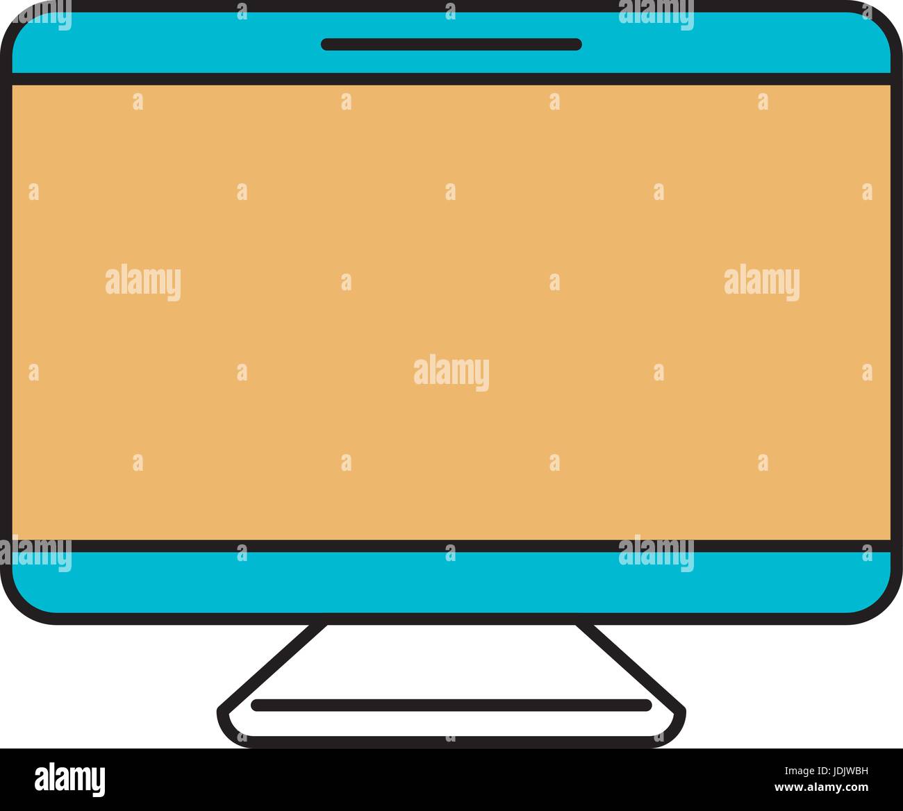 color sections silhouette of screen monitor Stock Vector Image & Art - Alamy