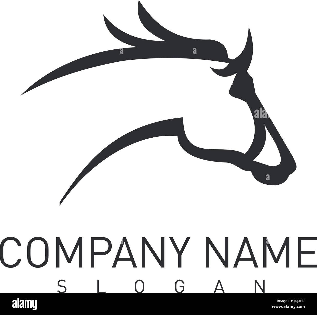 Grey horse head logo Stock Vector Image & Art - Alamy