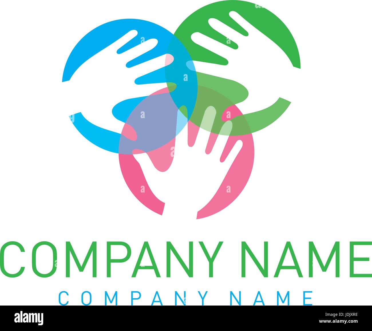 Teamwork hands together illustration hi-res stock photography and ...