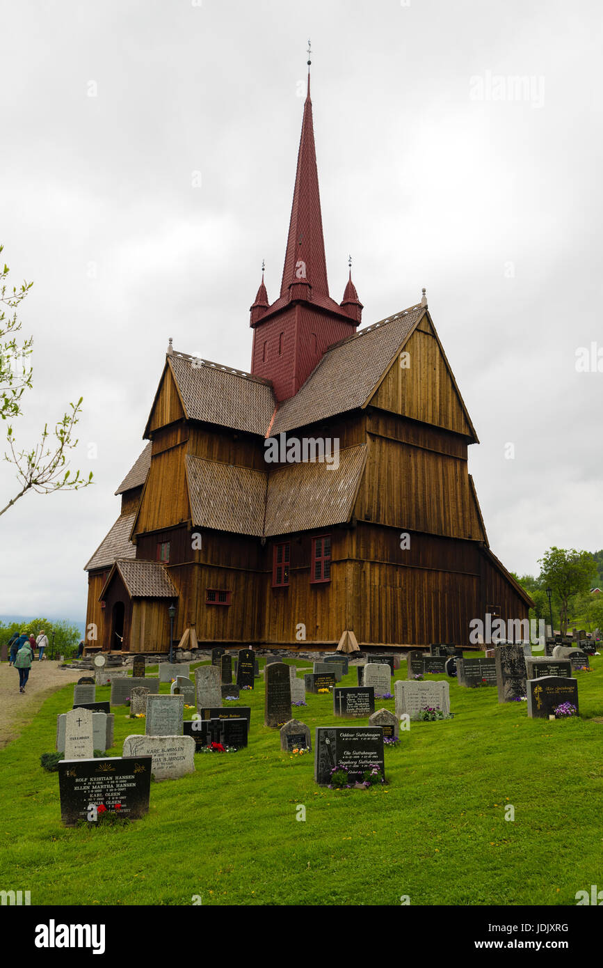 The stave church at Ringebu, built around the year 1220, is one of ...