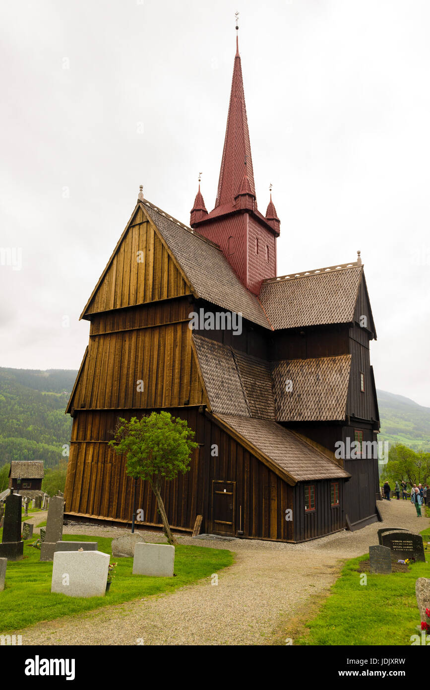 The stave church at Ringebu, built around the year 1220, is one of ...