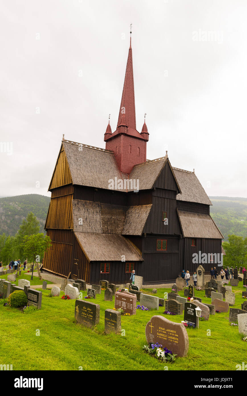The stave church at Ringebu, built around the year 1220, is one of ...