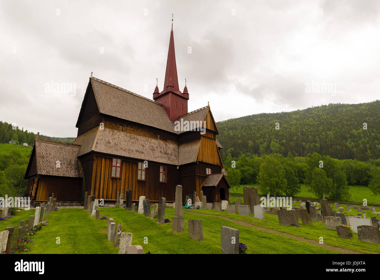 The stave church at Ringebu, built around the year 1220, is one of ...