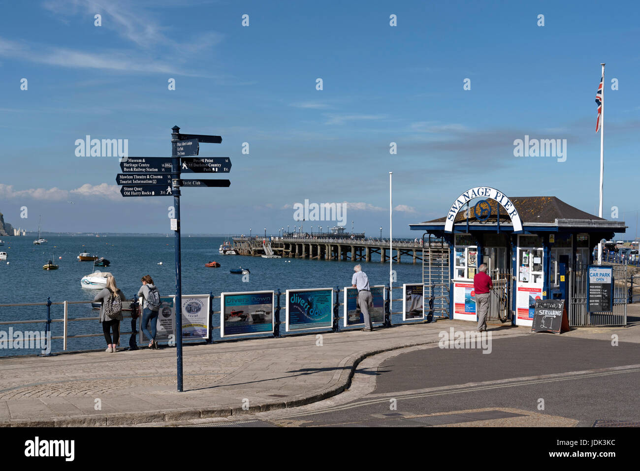 Swanage Pier and the Jurassic coastline Dorset England UK. June 2017 ...