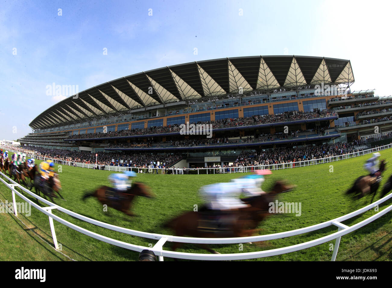 A general view of the Grandstand as runners and riders in the Ascot ...