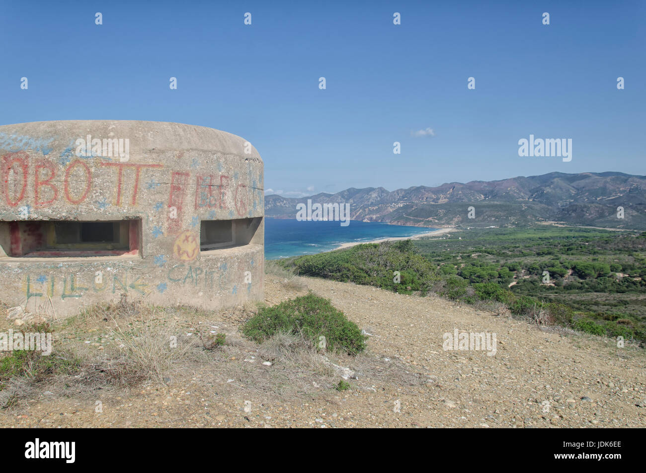 View of military fortifications along the coast Stock Photo - Alamy