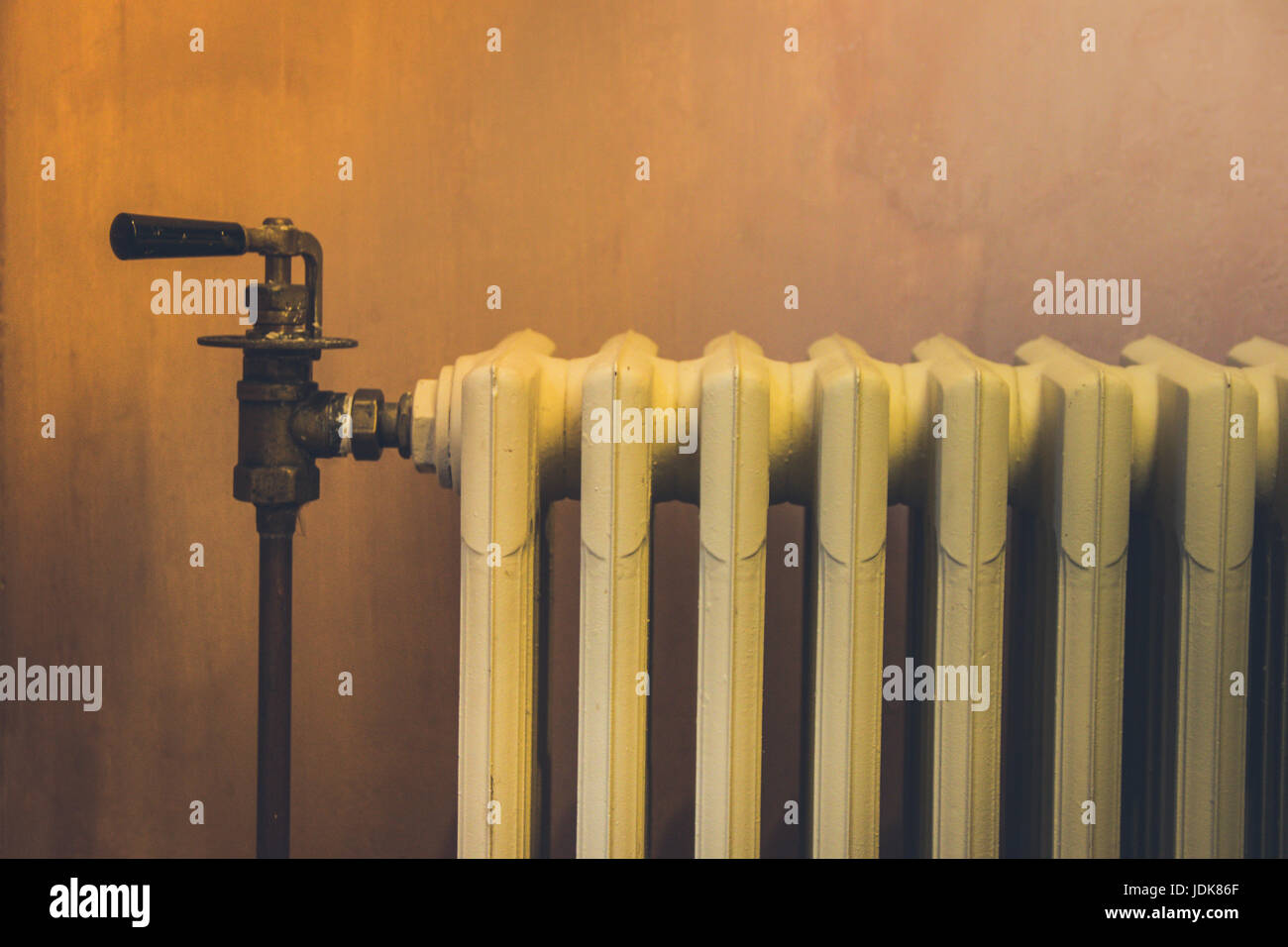 Vintage Metal radiator heater Stock Photo - Alamy