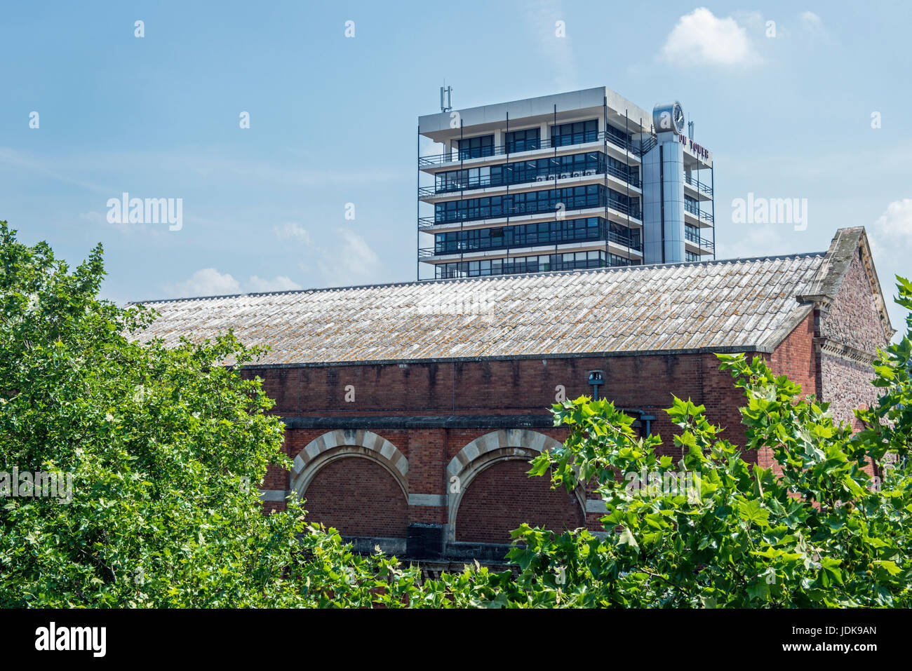 Back of the Colston Tower and Colston Hall Bristol Stock Photo - Alamy