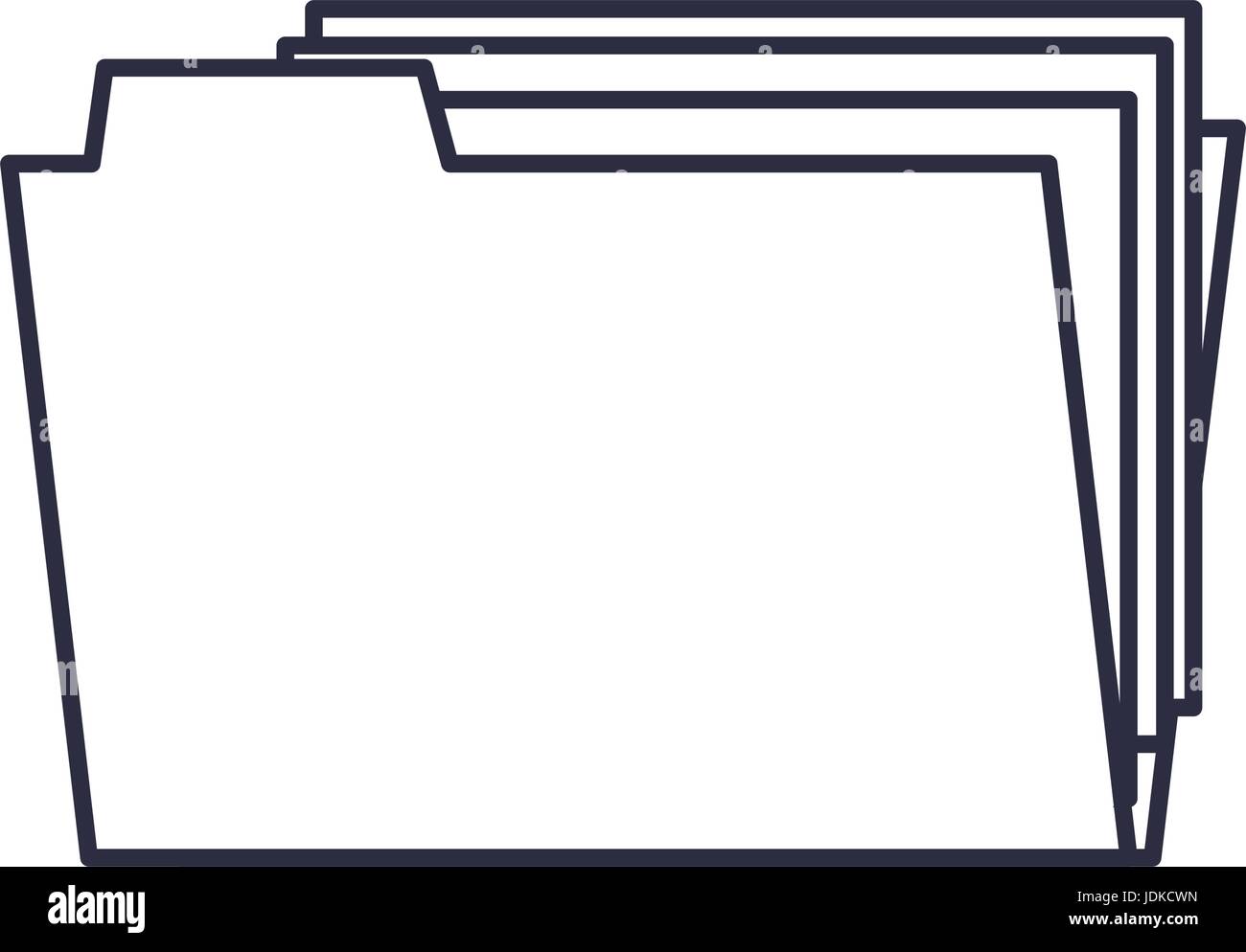 folder file document paper office outline Stock Vector Image & Art - Alamy