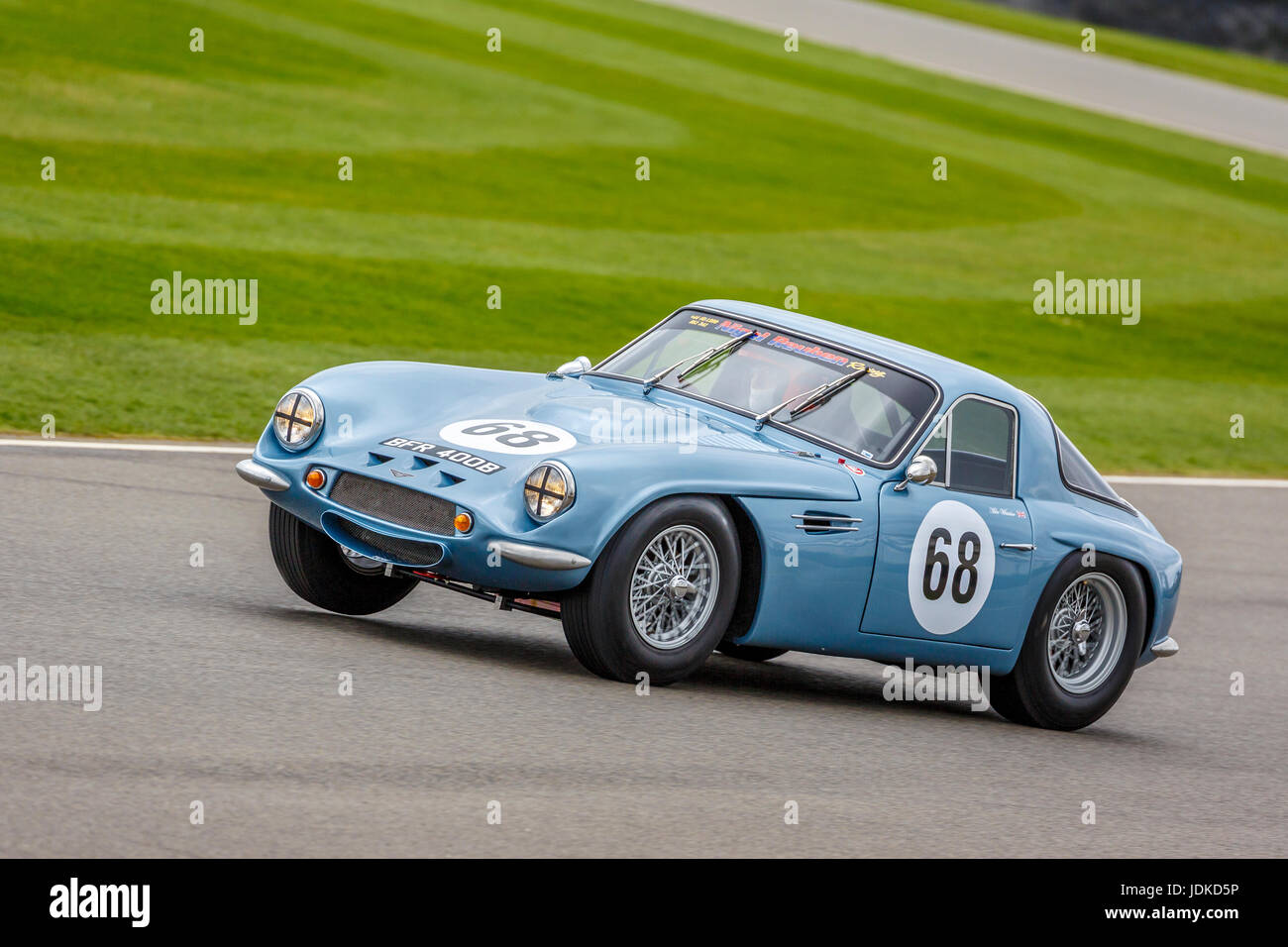 1965 TVR Griffith 400 with driver Mike Jordan during the Graham Hill ...