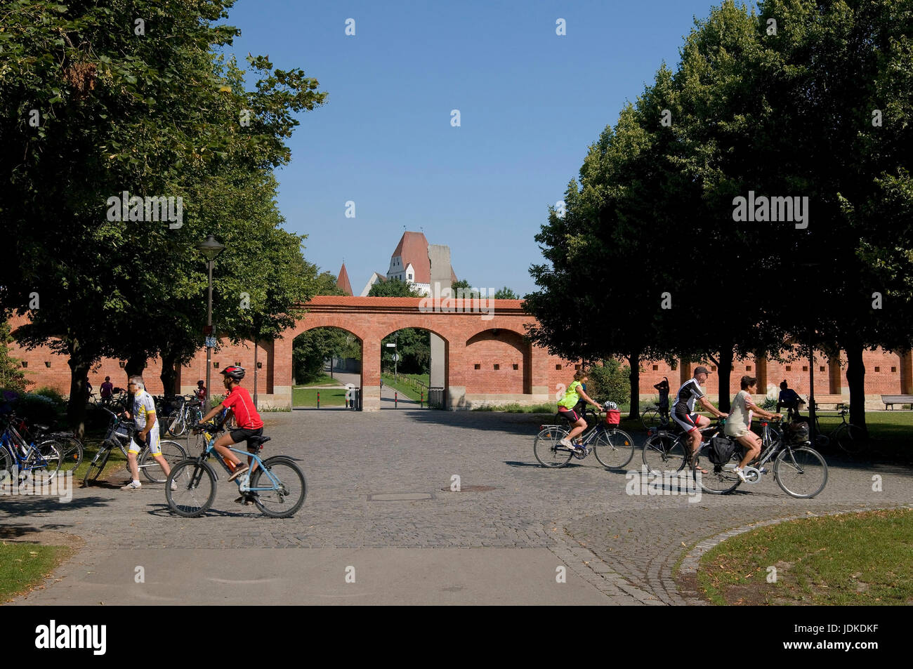 Europe, Germany, Bavaria, the Danube, Ingolstadt, Klenzepark, look to ...