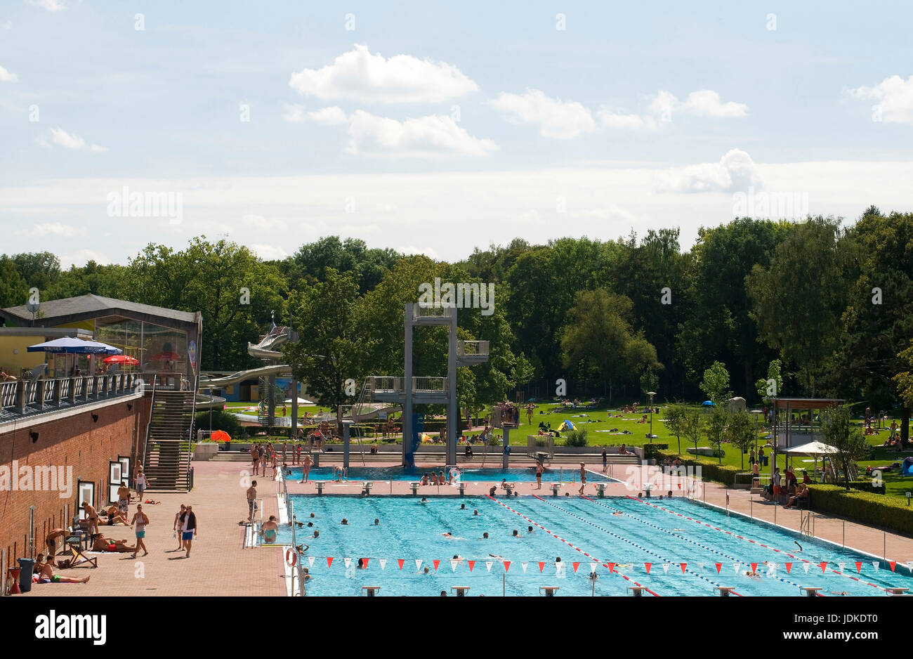 Outdoor swimming pool in the city fortification hi-res stock ...