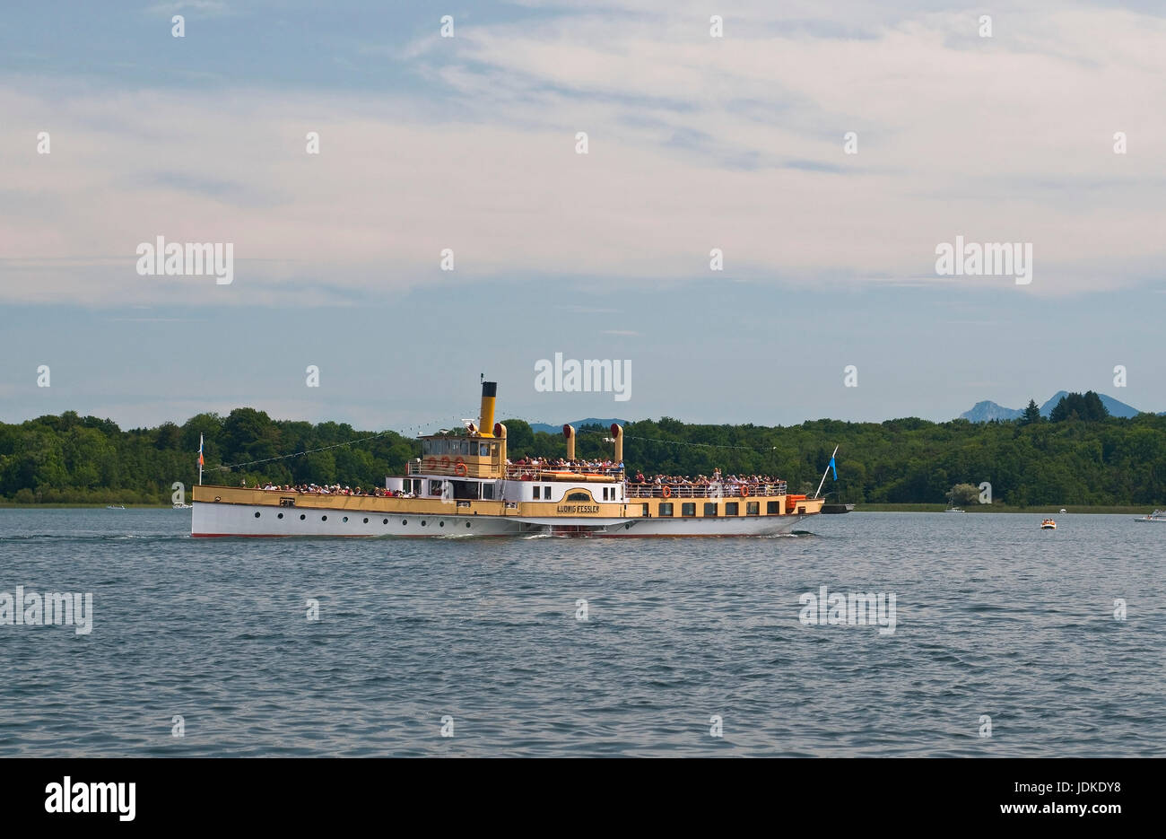 Europe, Germany, Bavaria, Lake Chiem, Chiemgau, Prien floor, shovel ...