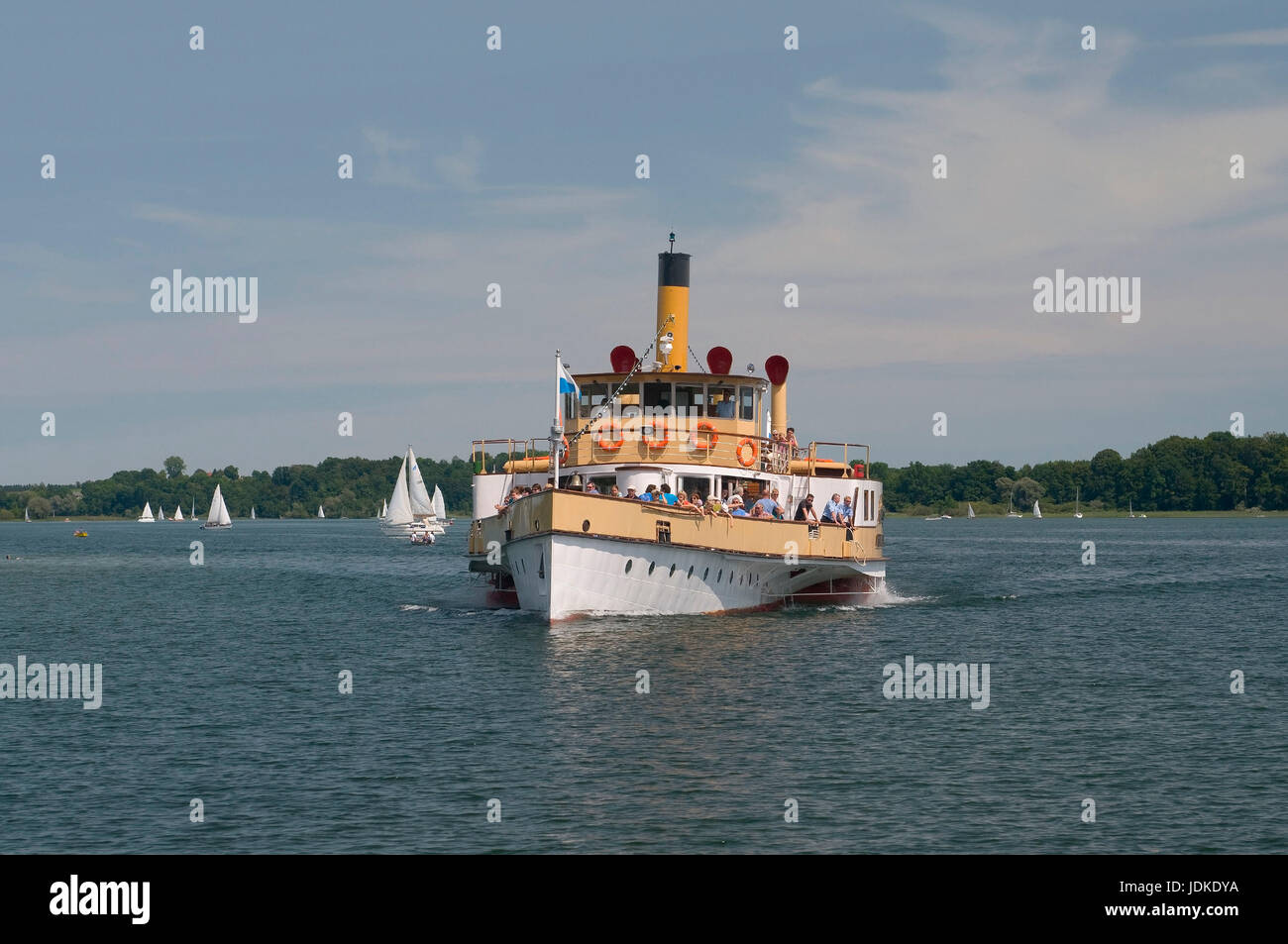Europe, Germany, Bavaria, Lake Chiem, Chiemgau, Prien floor, shovel ...