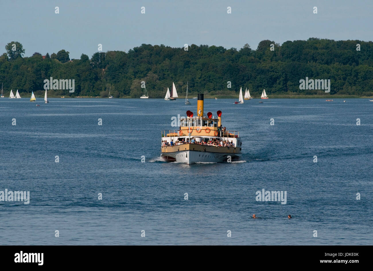 Europe, Germany, Bavaria, Lake Chiem, Chiemgau, Prien floor, shovel ...