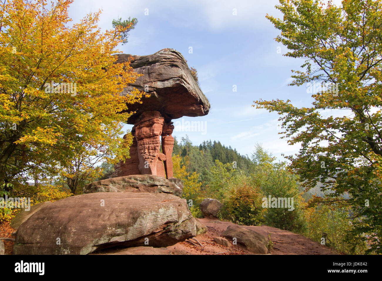Germany, Rhineland-Palatinate, devil's table, Deutschland,Rheinland ...