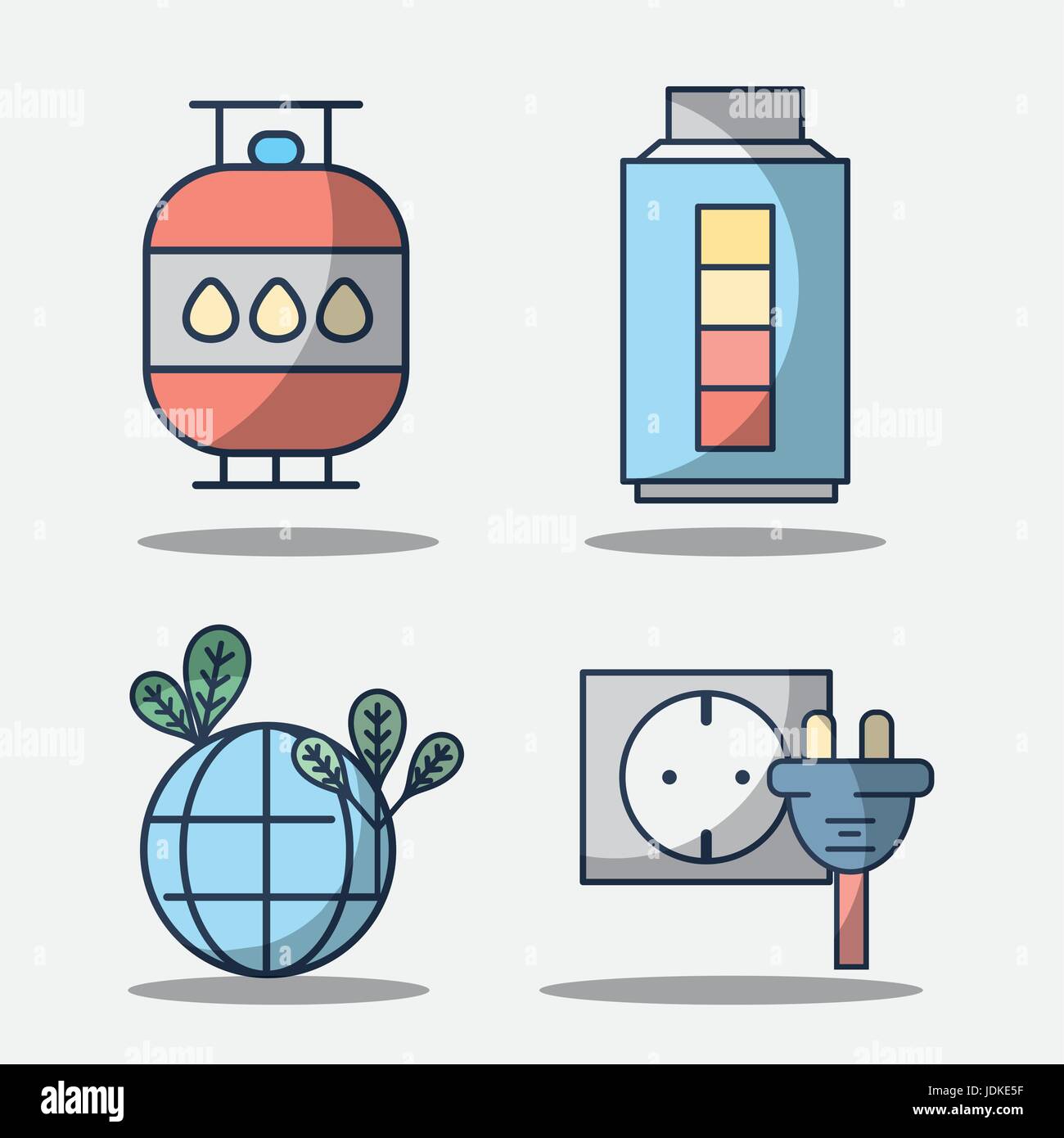 set electronics elements to use energy Stock Vector Image & Art - Alamy